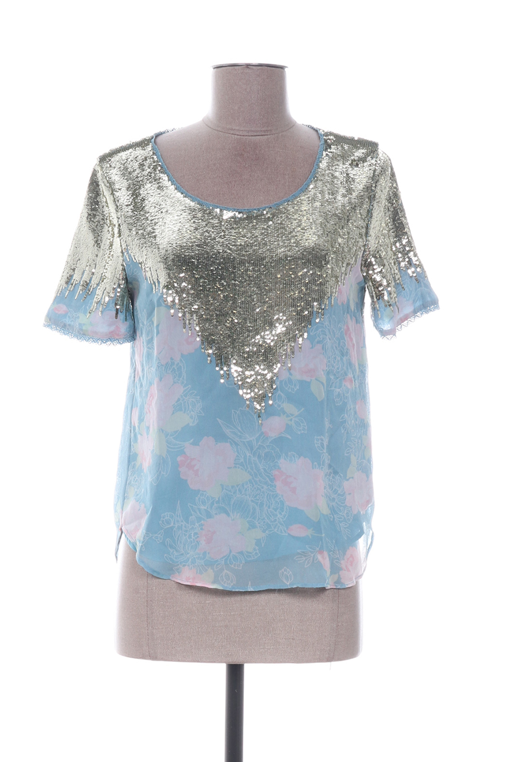 Manoush Tops Femme De Couleur Bleu En Destockage 1297089-bleu00 - Modz