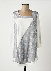 Meri Esca Tuniquemanchelongue Femme De Couleur Gris 1995804-gris00 - Modz