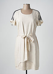 Robe Mi-longue Manches Courtes Beige Meri & Esca Femme - 2286397-beige0 ...