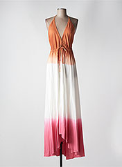 Robe Longue Tissage Popeline Orange Joon Femme - 2367170-orange | Modz