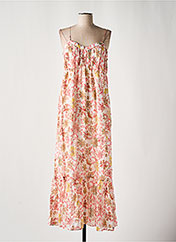 Robe Longue Tissage Popeline Rose Lpb Femme - 2460050-rose00 | Modz